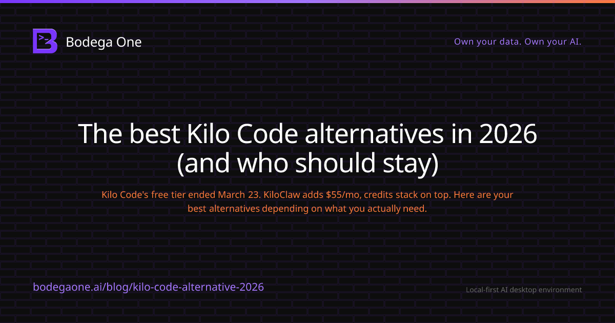 The best Kilo Code alternatives in 2026 | Bodega One
