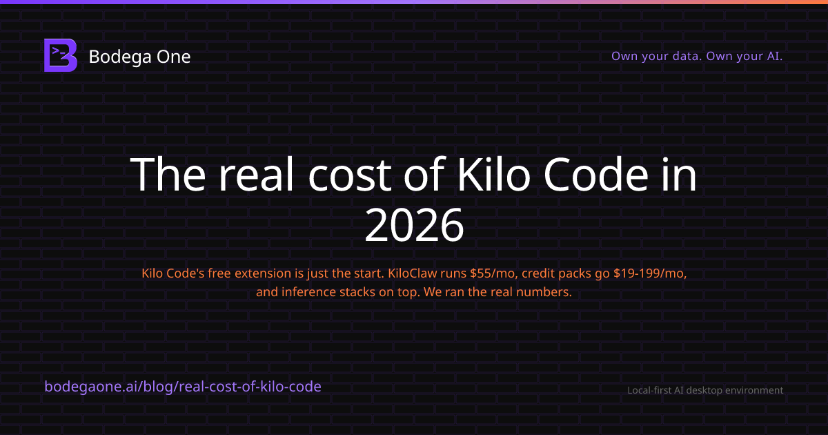 The real cost of Kilo Code in 2026 | Bodega One